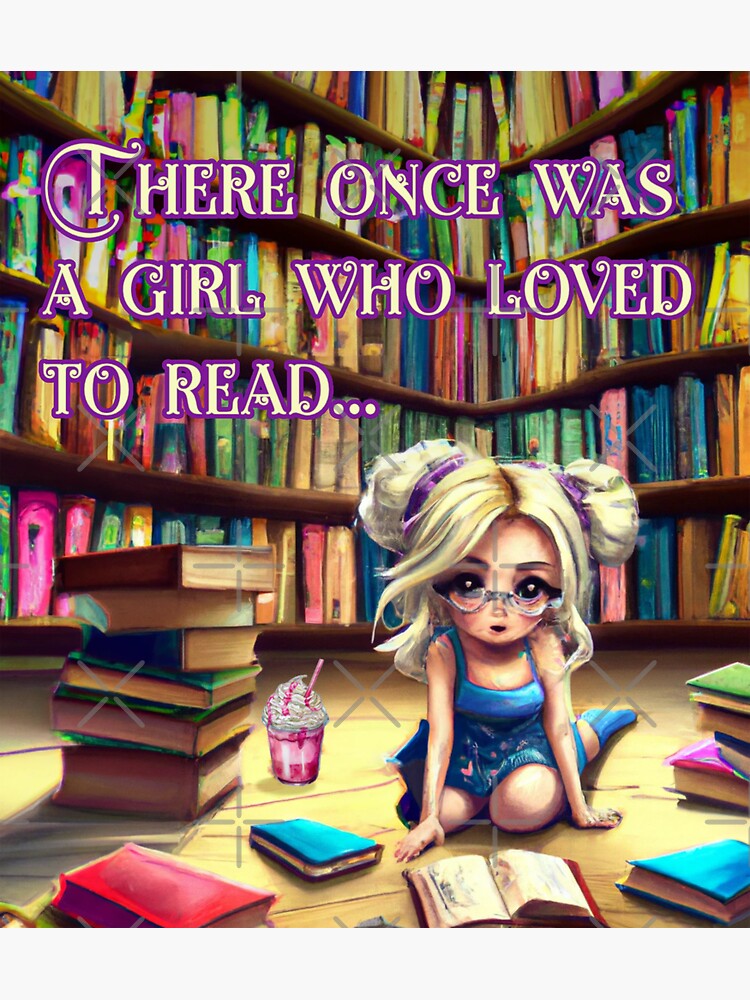 Pegatina «Había una vez una niña a la que le gustaba leer» de ...