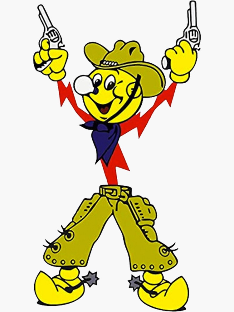 "Reddy Kilowatt cowboy 123png" Sticker for Sale by NoreneHackett ...
