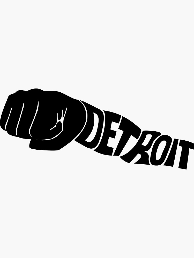 "Fist of Detroit" Sticker for Sale by jellopuddin | Redbubble