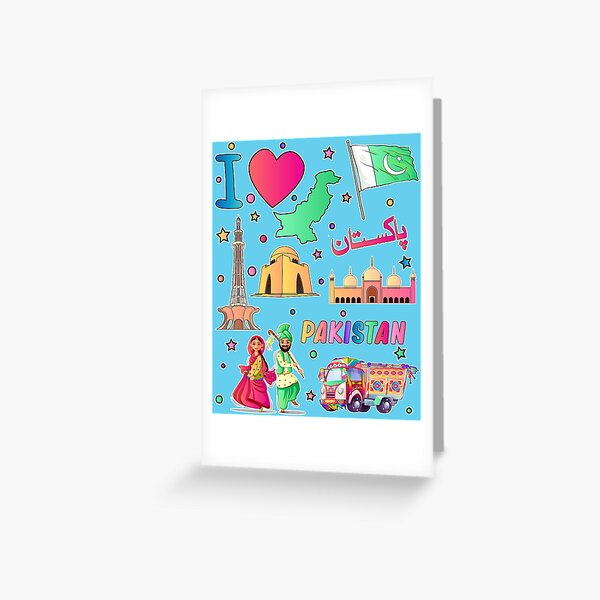 "Pakistani hand drawn landmarks, Pakistan map, Culture icons, flag ...