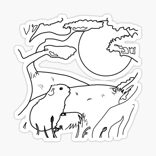 "Guinea pig children's book Moses, the moon pig bedtime story" Sticker ...