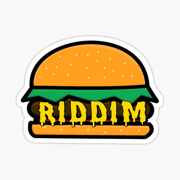 "Cheese Burger Riddim" Sticker for Sale by Joomz | Redbubble
