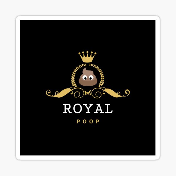 "Royal emoji poop" Sticker for Sale by DeanDK | Redbubble