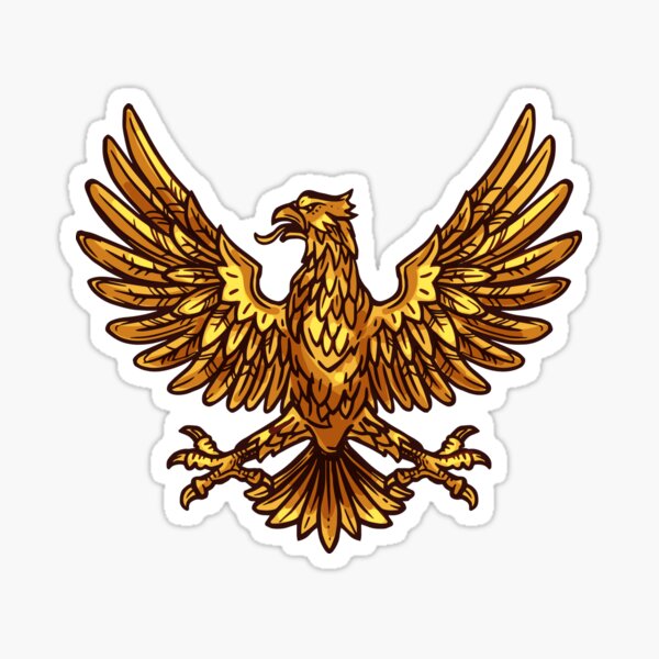 "Golden Eagle" Sticker for Sale by Elidrissi7 | Redbubble