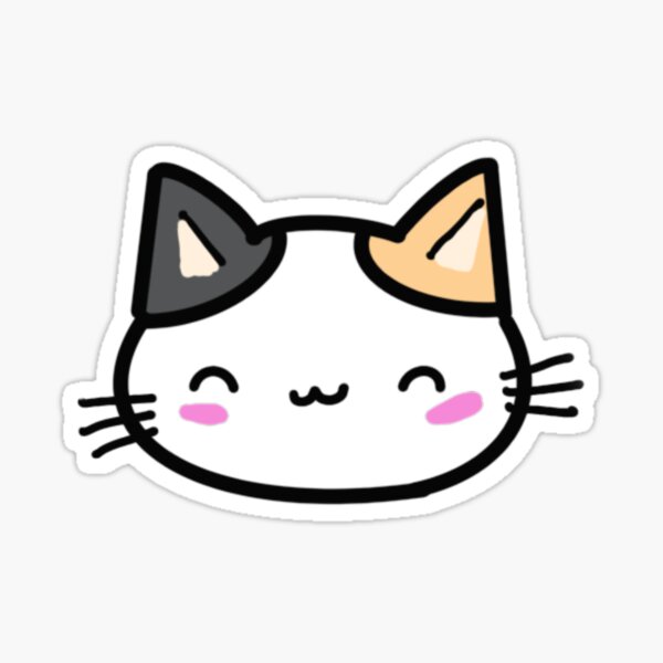 "White Cat 8 - HaPi Doodles" Sticker for Sale by HaPi-Doodles | Redbubble