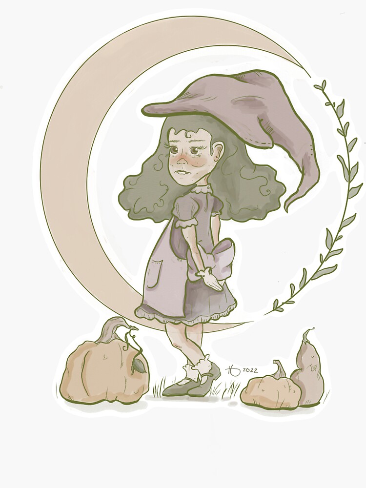 "harvest witch" Sticker for Sale by hvr-art | Redbubble