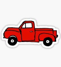Red Truck Stickers | Redbubble