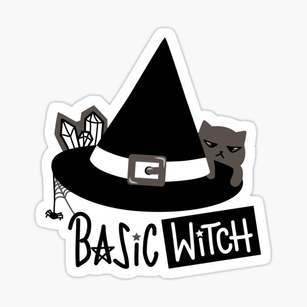 "Basic Witch" Sticker by AtticCat | Redbubble