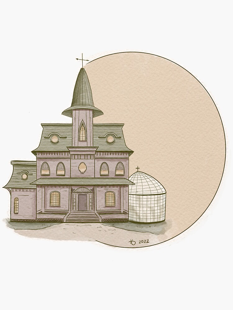"gothic mansion" Sticker for Sale by hvr-art | Redbubble