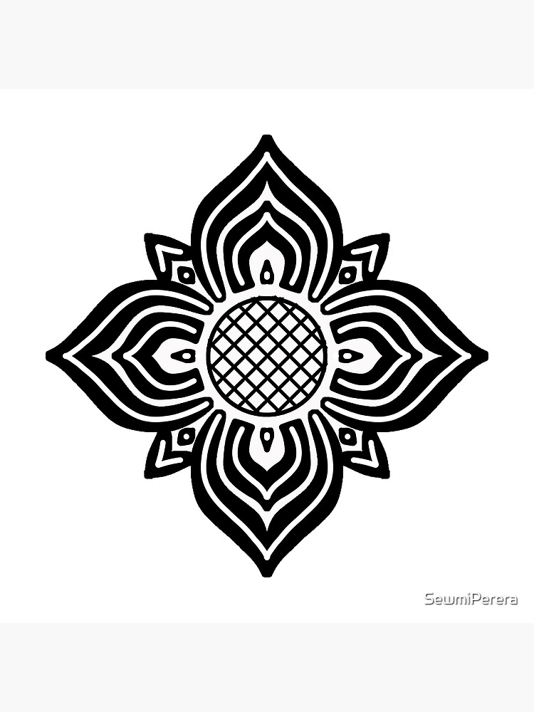 "Traditional Sri lankan flower art" Art Print for Sale by SewmiPerera ...