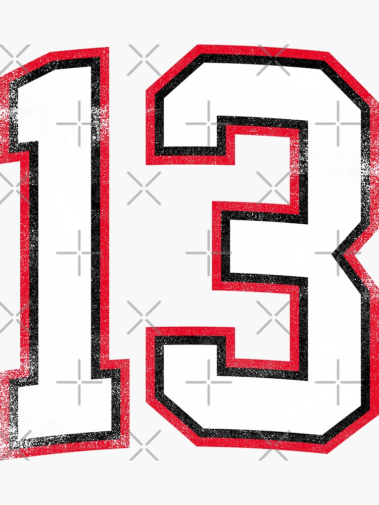 "Number Thirteen 13" Sticker for Sale by melvtec | Redbubble
