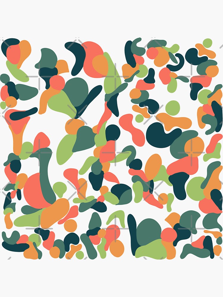 "Wobbly shapes" Sticker for Sale by ckai11 | Redbubble