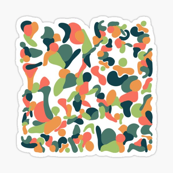 "Wobbly shapes" Sticker for Sale by ckai11 | Redbubble