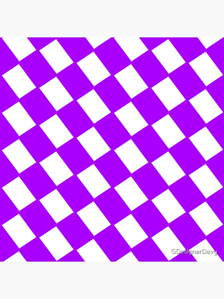 "Purple and White Checker Pattern" Sticker for Sale by GDesignerDavy ...