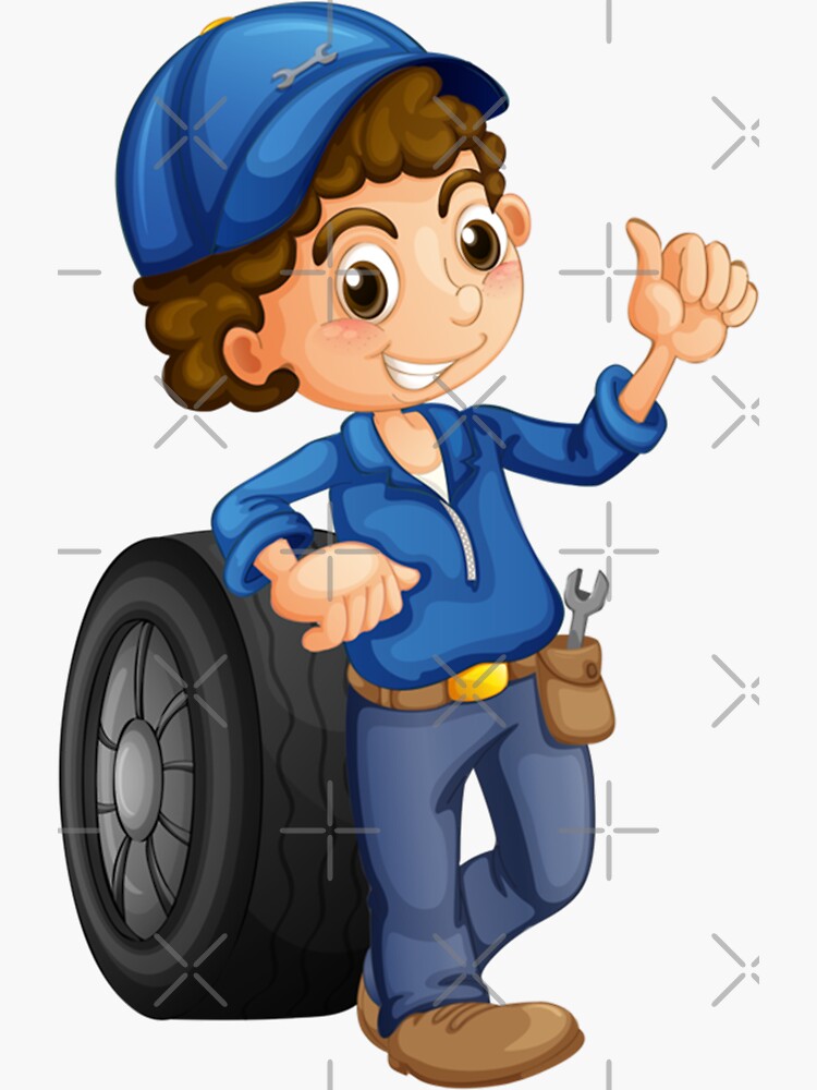 "Mechanic" Sticker for Sale by Magical23 | Redbubble