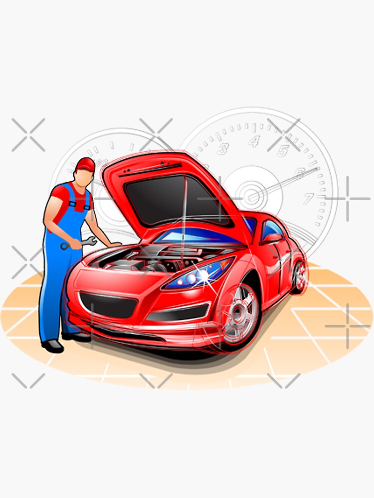 "Mechanic" Sticker for Sale by Magical23 | Redbubble