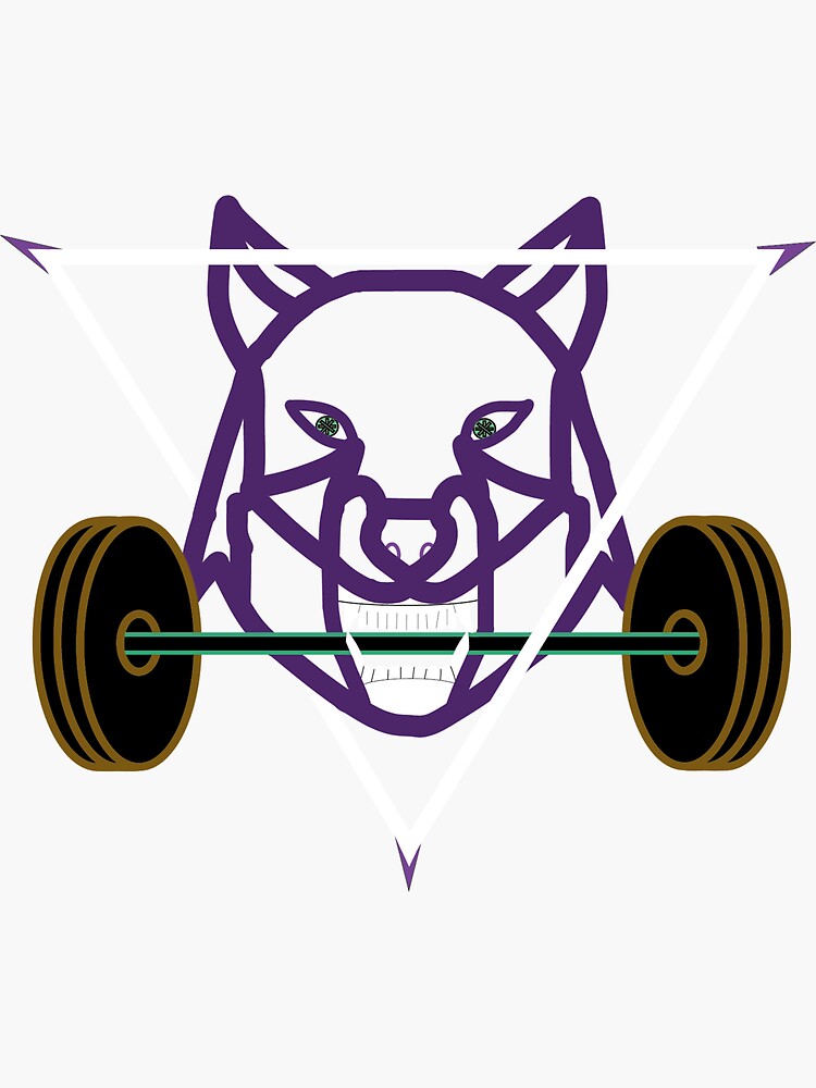 "Wolf Gym design" Sticker for Sale by Origami-BA | Redbubble