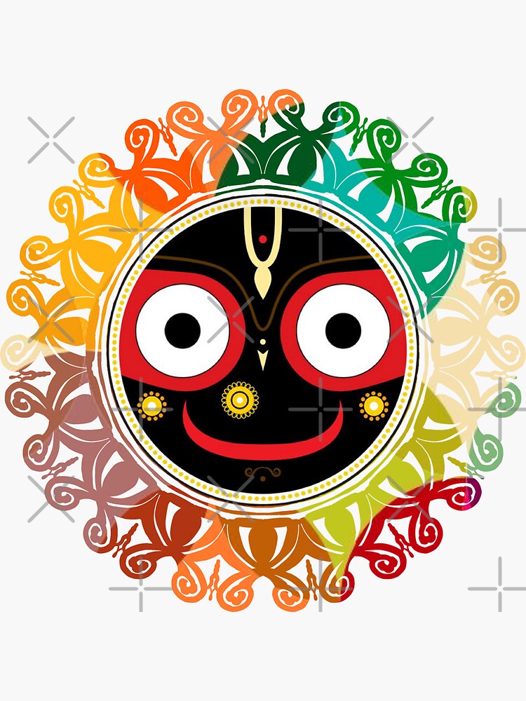 "Lord Jagannath " Sticker for Sale by Krishnavi | Redbubble