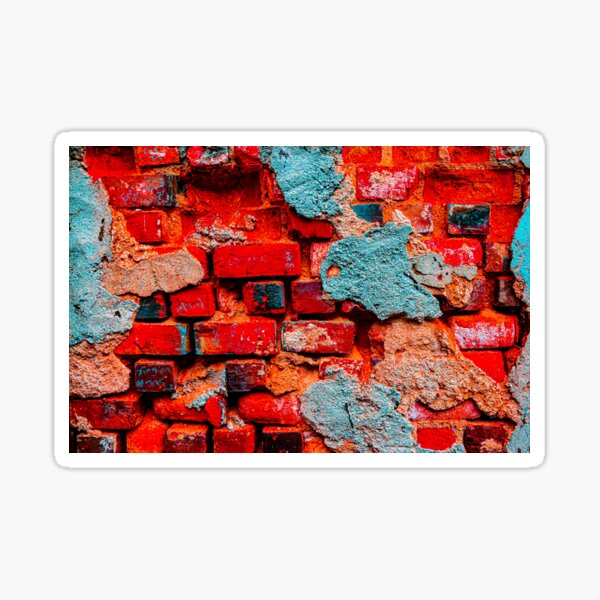 "Red brick wall" Sticker for Sale by kall3bu | Redbubble