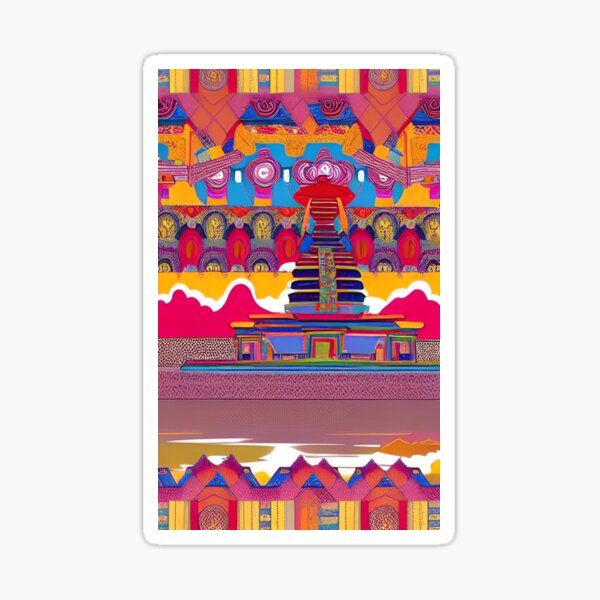 "Tibetan Culture Inspired Pattern" Sticker for Sale by Aryabek | Redbubble