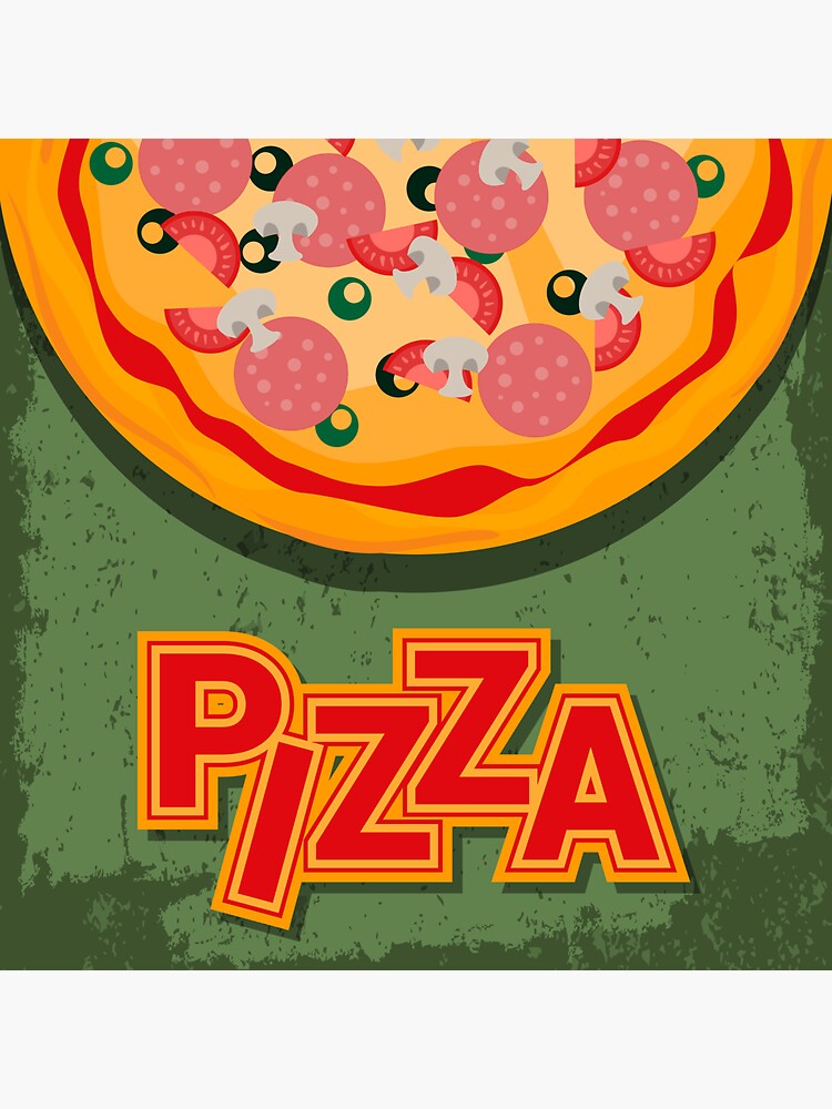"Italian Pizza" Sticker for Sale by Art-Zhela | Redbubble