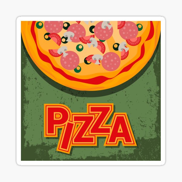 "Italian Pizza" Sticker for Sale by Art-Zhela | Redbubble