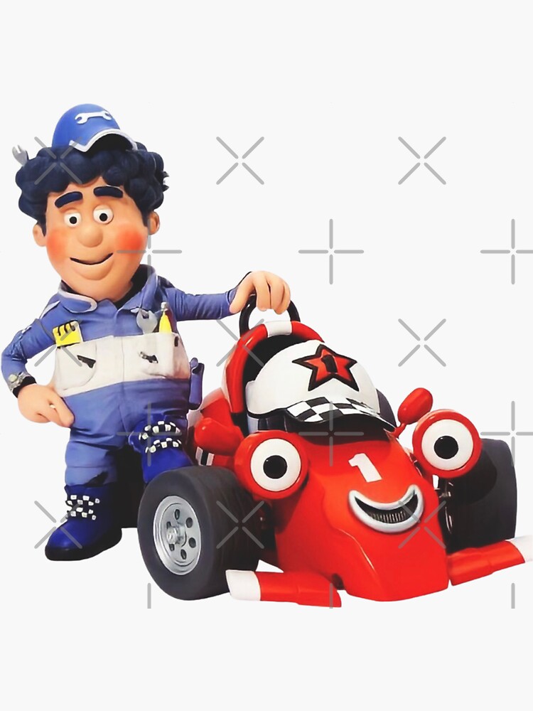 "Roary the racing car" Sticker for Sale by shining-art | Redbubble