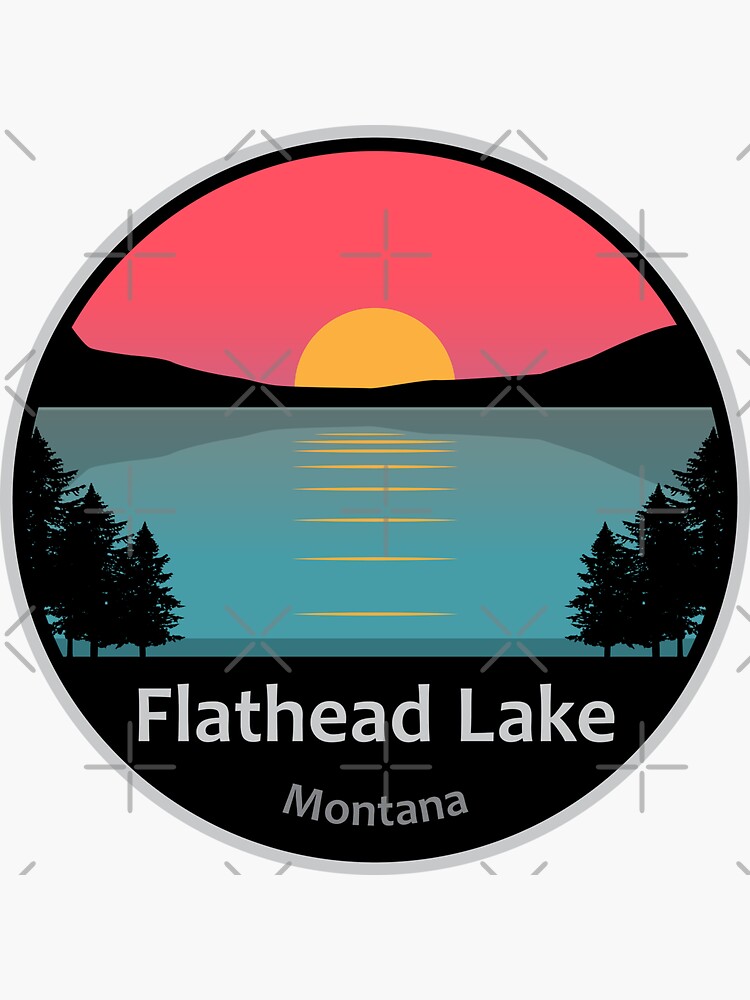 "Flathead Lake, Montana" Sticker for Sale by studio838 | Redbubble