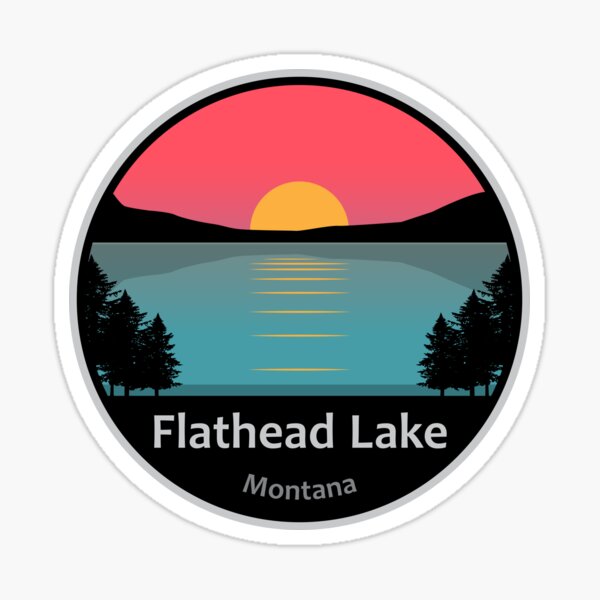 "Flathead Lake, Montana" Sticker for Sale by studio838 | Redbubble