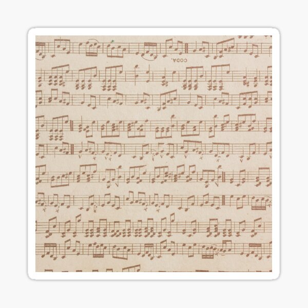 "Vintage Music Sheet For Musicans And Music Lovers As A 90s Musician ...