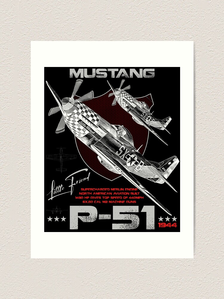 "P51 Mustang WW2 Fighter Aircraft" Art Print for Sale by Aerolovers ...