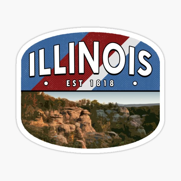 "Illinois" Sticker for Sale by tysonK | Redbubble