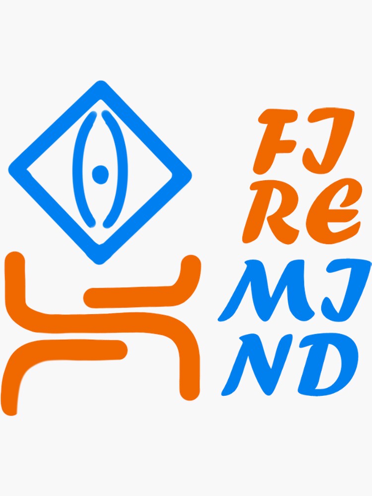 "Firemind Logo" Sticker for Sale by Lucky7Knight | Redbubble