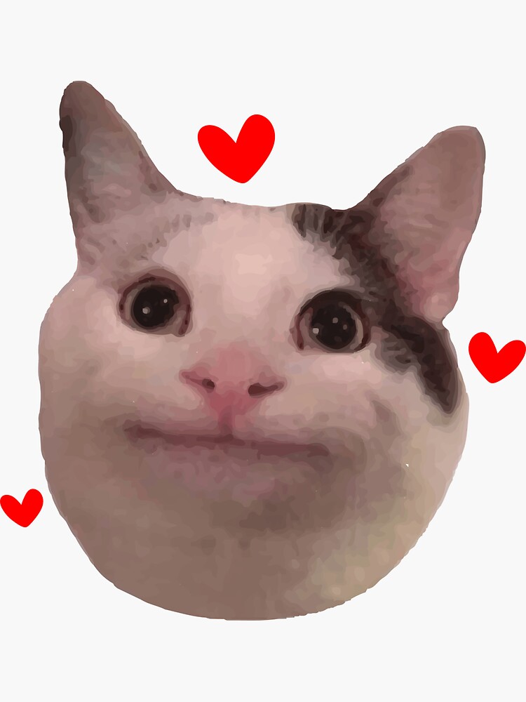 "Polite Kitty, cute cat memes" Sticker for Sale by Vintage-Shope ...