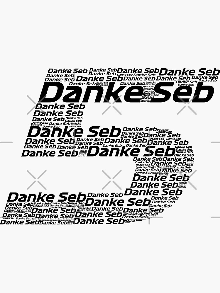 "Danke Seb Sebastian Vettel" Sticker for Sale by larsmeijer11 | Redbubble
