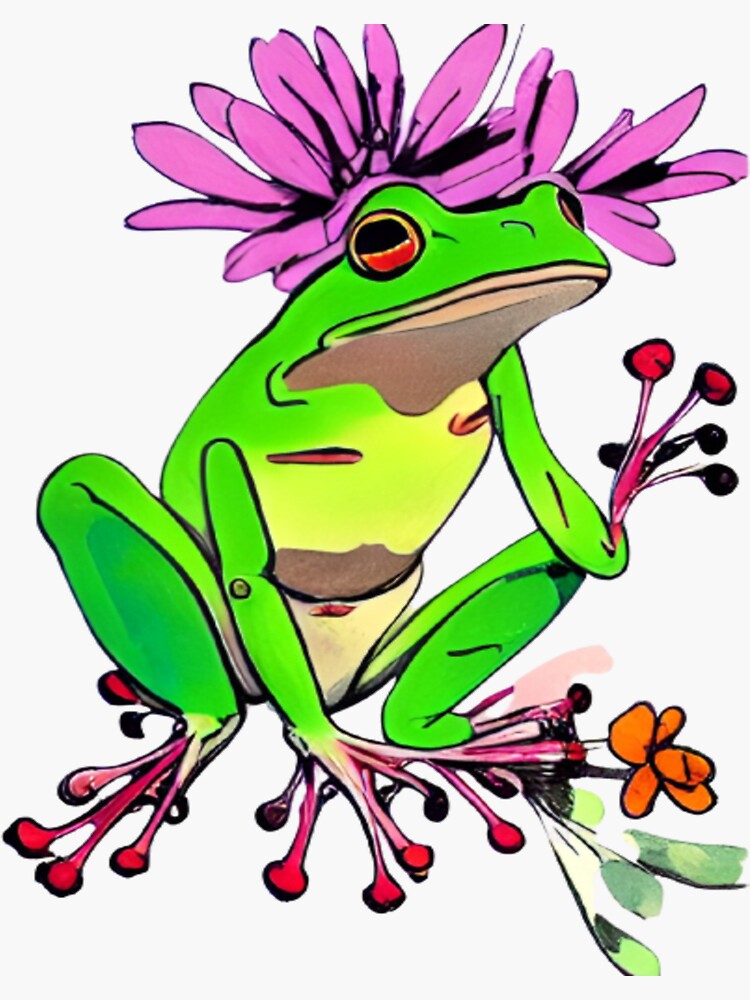 "FROG-CROAKER" Sticker for Sale by umculi | Redbubble