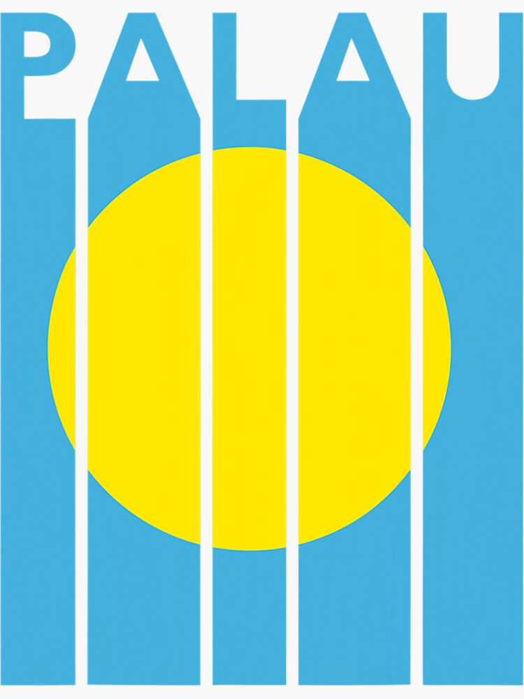 "Palau Vintage Palau Flag Tee Palauan Flag " Sticker for Sale by ...