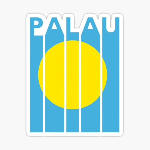 "Palau Vintage Palau Flag Tee Palauan Flag " Sticker for Sale by ...