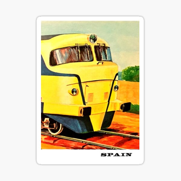 "Spain trains poster Talgos Talgo old trains poster railway" Sticker ...