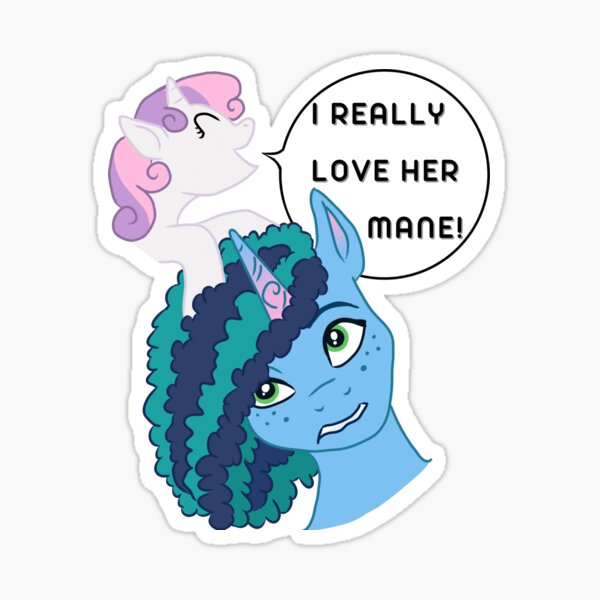 "Misty from MLP - I Really Love Her Mane!" Sticker for Sale by Saignus ...