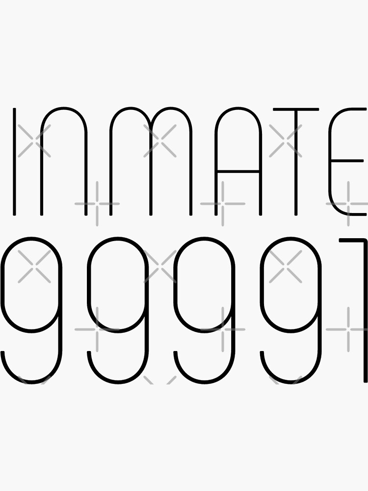 "Inmate number 99991 halloween custome" Sticker for Sale by Frezwods ...