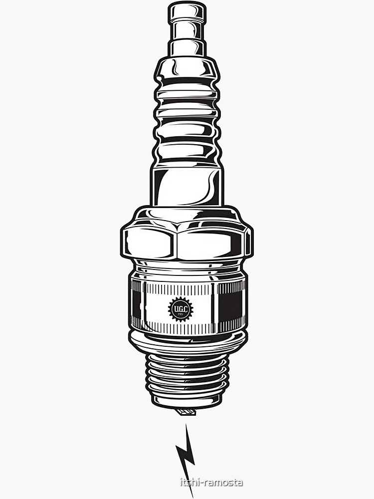 "spark plug" Sticker for Sale by itshi-ramosta | Redbubble