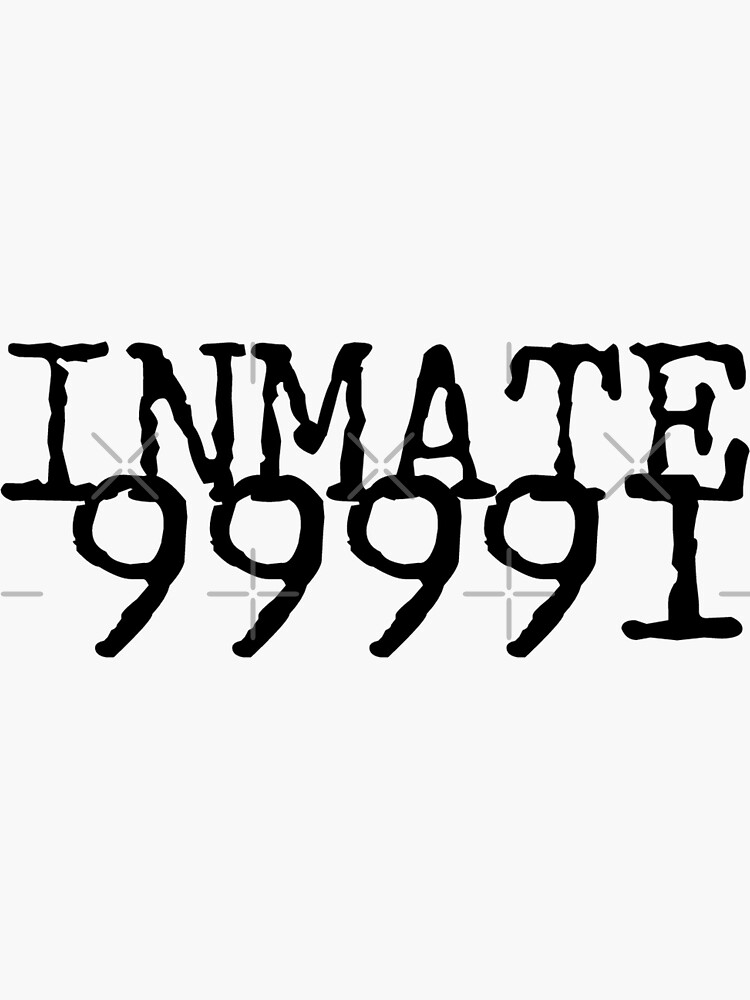 "Inmate number 99991 halloween custome four" Sticker for Sale by ...