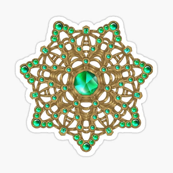 "Mandala Emerald " Sticker for Sale by TheHarlotsHand | Redbubble
