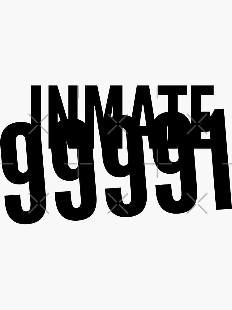 "Inmate number 99991 halloween custome six" Sticker for Sale by ...