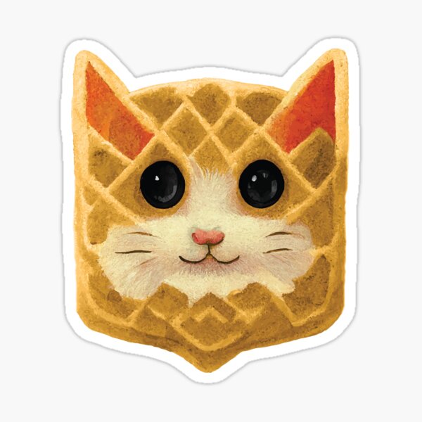 "Waffle Cat" Sticker for Sale by MythLegendLore | Redbubble