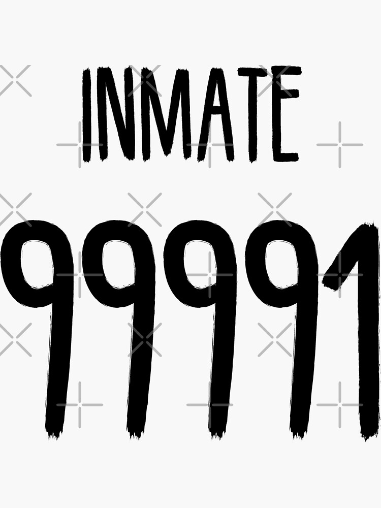 "Inmate number 99991 halloween custome nine" Sticker for Sale by ...