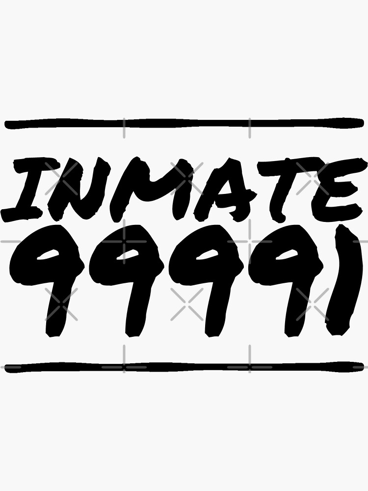 "Inmate number 99991 halloween custome ten" Sticker for Sale by ...