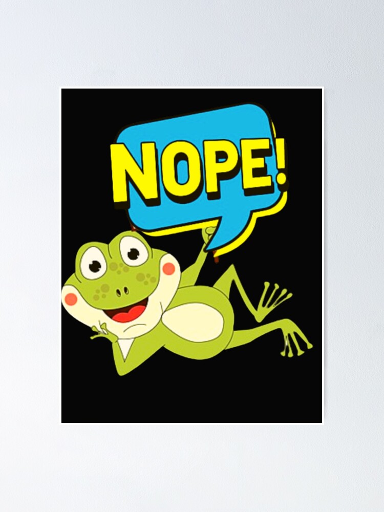"nope cute frog, frog, cute, frogs, funny, toad, animal, green, kawaii ...
