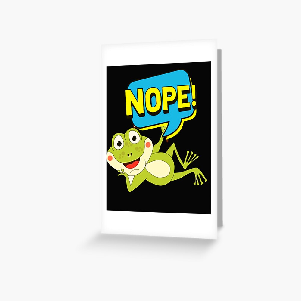 "nope cute frog, frog, cute, frogs, funny, toad, animal, green, kawaii ...